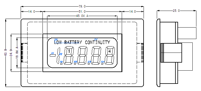 Lcd module 7 segment lcd display 4 digit for digital multimeter voltmeter voltage meter dc ...