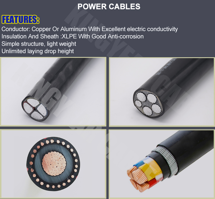 Low Voltage 3 Phase XLPE Insulated Underground Armoured Copper Core Electrical Power Cable Price ...