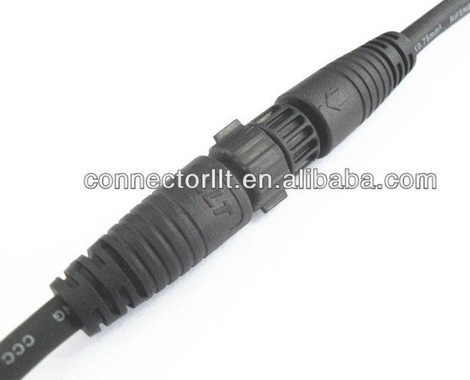 push and twist quick lock 2 pin connector led lighting cables ...