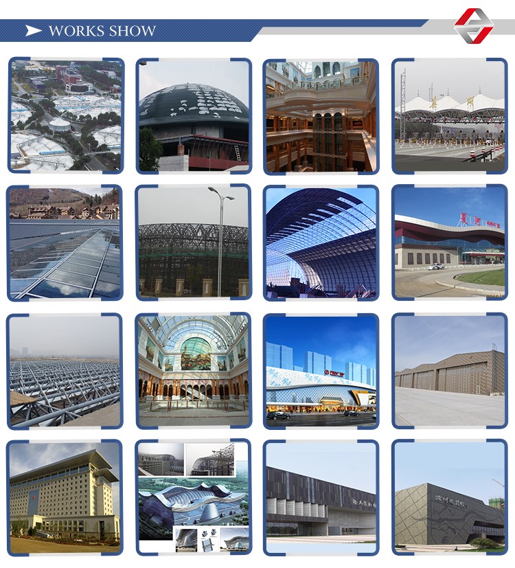 Prefab Structural Mild Steel Truss Space Frame Spider Glass Curtain ...