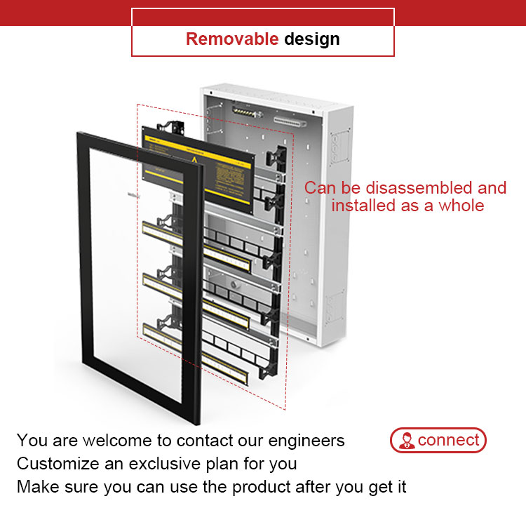 Wall mounted power connection box DB MCB main switchboard telephone ...